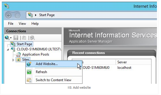 How to create website on window server through IIS - Help | Buzinessware