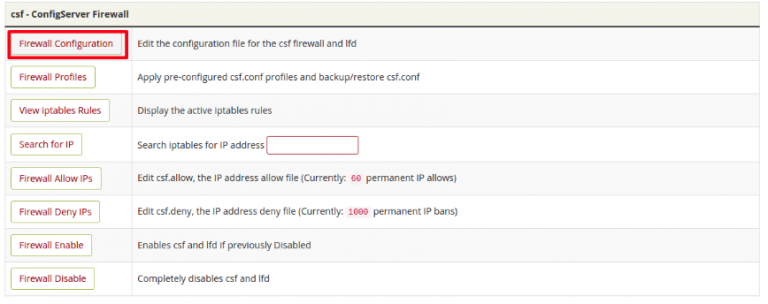 Open ports via WHM interface Firewall/CSF - Help | Buzinessware